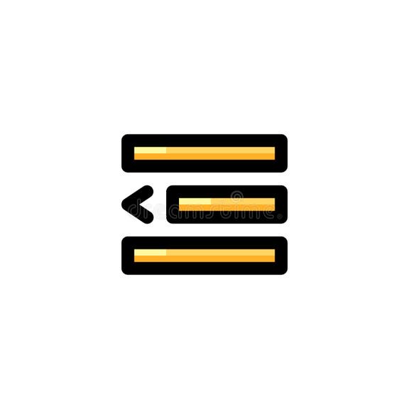 Decrease Indent Icon stock vector. Illustration of editing - 266548821