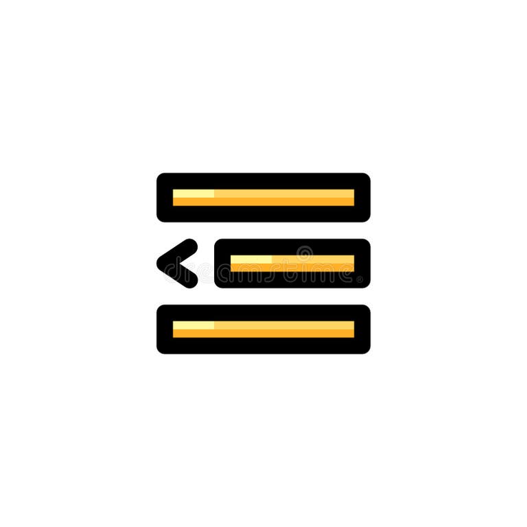 Decrease Indent Icon stock vector. Illustration of editing - 266548821