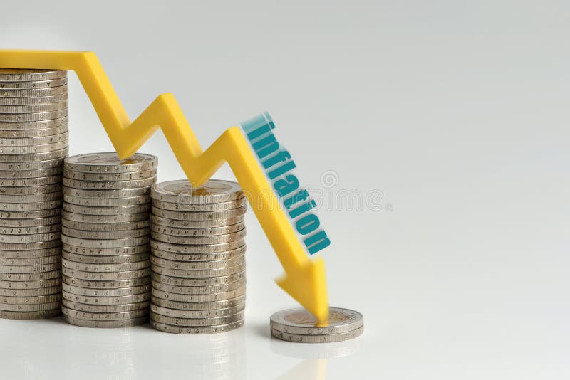 Decrease in Inflation. the Recession of the Economy and the Euro Stock ...