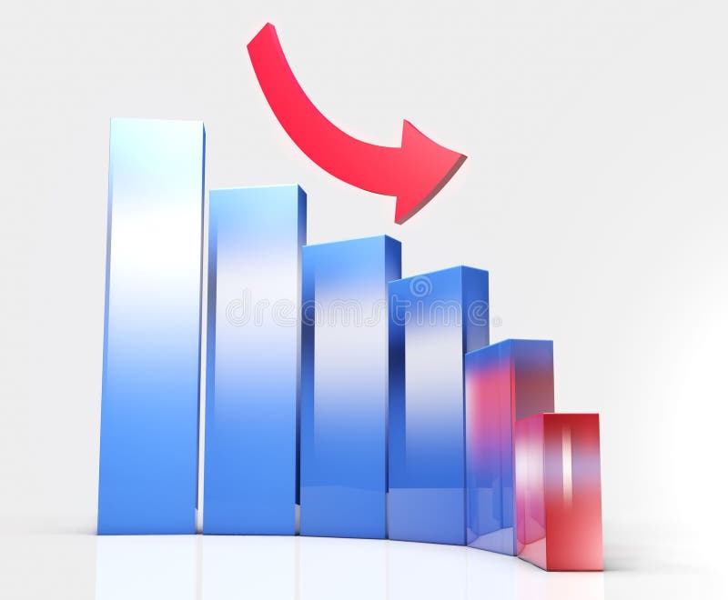 Decrease in profit stock illustration. Illustration of commercial ...