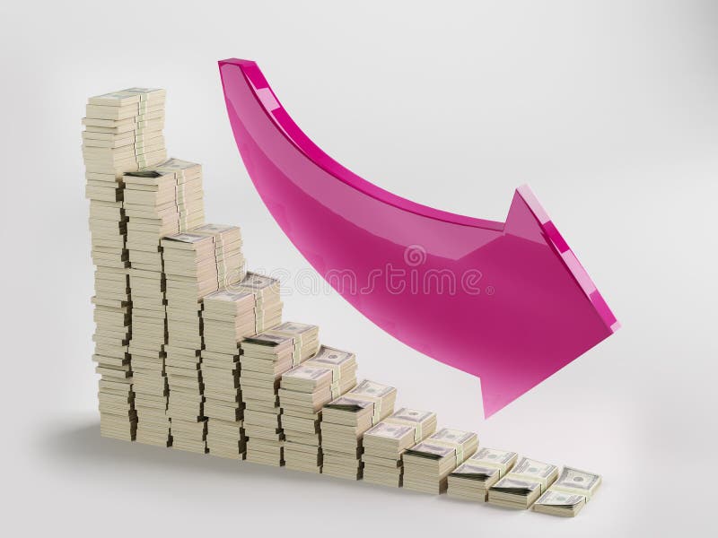 Decrease in profits stock illustration. Illustration of economic - 26171703