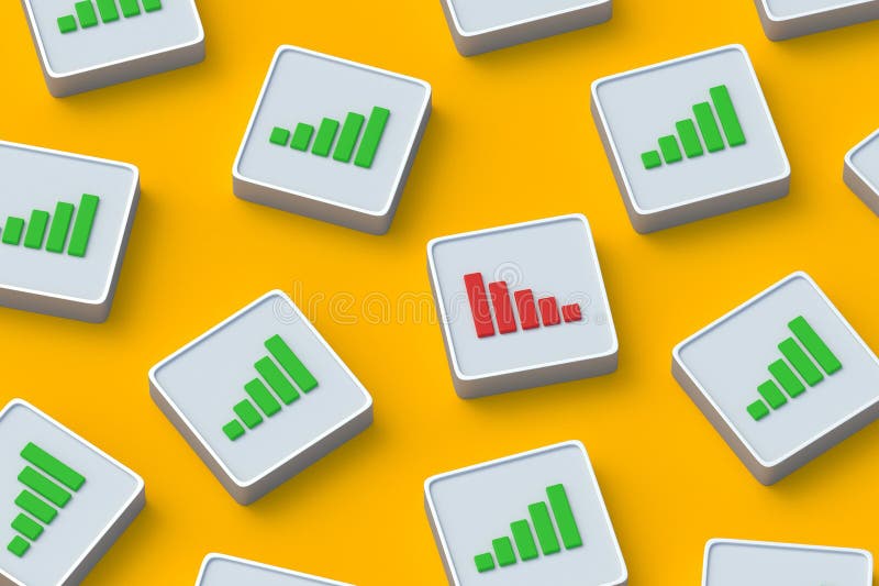 Decrease in Sales. Statistical Data. Negative Report Stock Illustration ...
