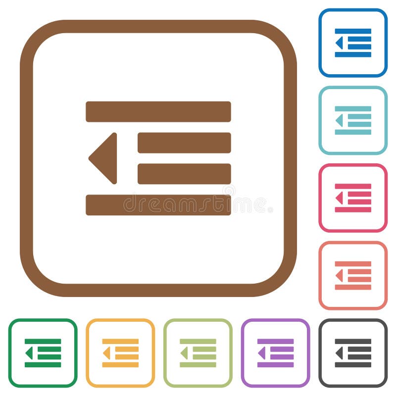 Decrease Text Indentation Simple Icons Stock Vector - Illustration of ...