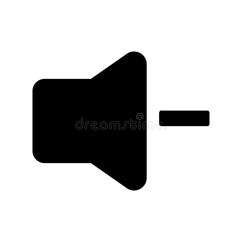 Decrease Volume Icon Design Stock Vector - Illustration of noise, louder: 233298843