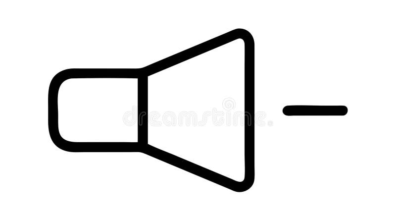 Decrease Volume Icon Vector Illustration Audio Control, Vector Design Generative AI Stock ...