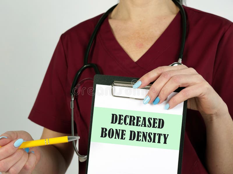 DECREASED BONE DENSITY Sign on the Sheet Stock Image - Image of disease ...