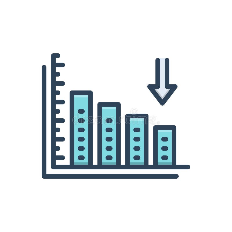 Color Illustration Icon for Decreased, Reduced and less Stock Vector ...