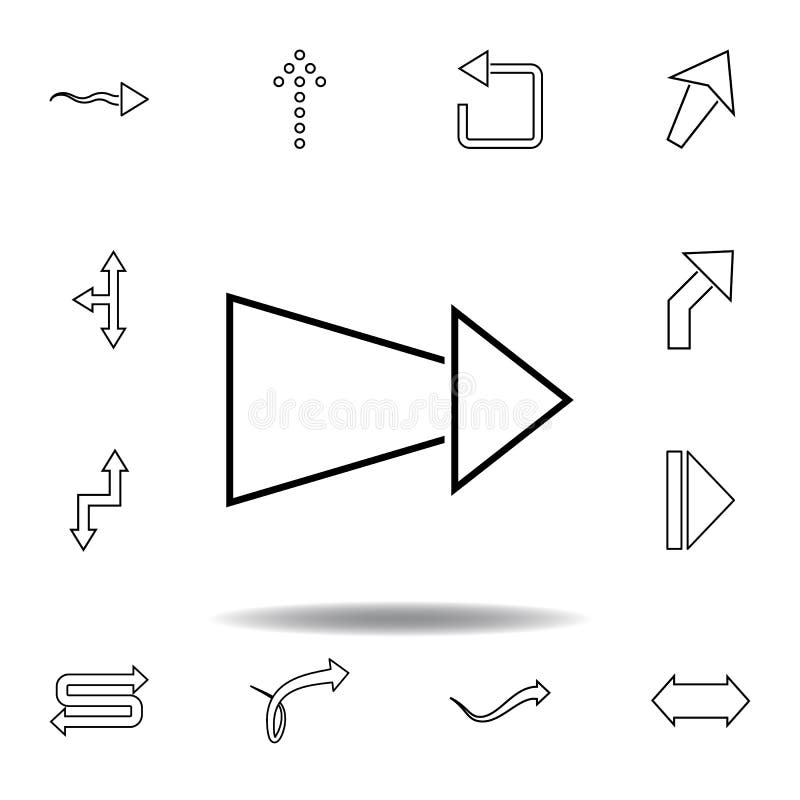 Decreasing Arrow Icon. Thin Line Icons Set for Website Design and ...