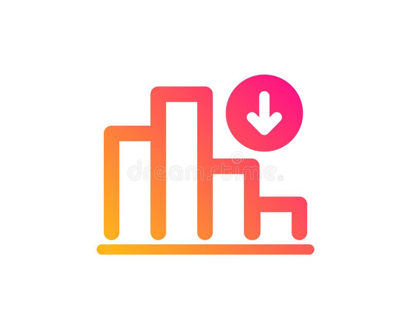 Decreasing Graph Icon. Crisis Chart Sign. Vector Stock Vector ...