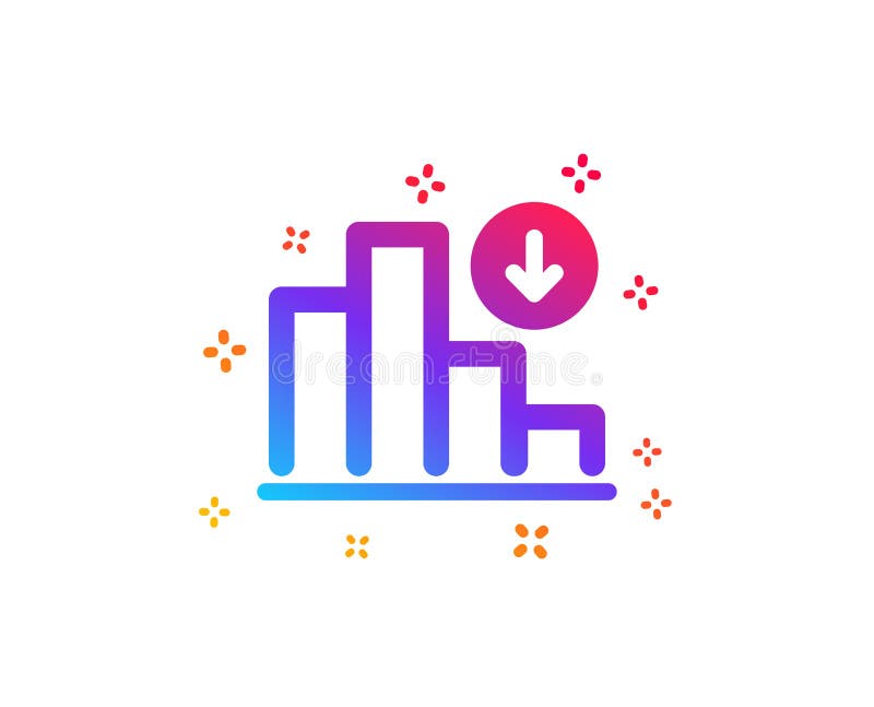 Decreasing Graph Icon. Crisis Chart Sign. Vector Stock Vector ...