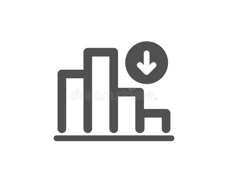 Decreasing Graph Icon. Crisis Chart Sign. Vector Stock Vector ...