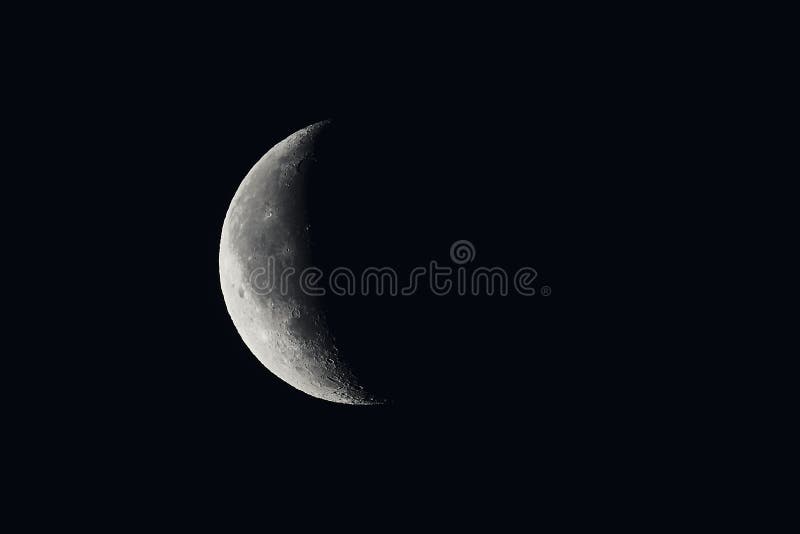 Decreasing moon stock photo. Image of night, universe - 98100280