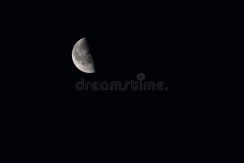Decreasing Moon on Night Sky Stock Image - Image of astrology ...