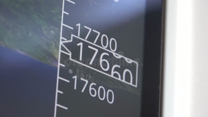 The Decreasing Numbers Indicate the Plane S Decreasing Altitude. Stock ...
