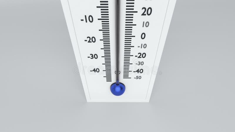 Decreasing Temperature on Huge Thermometer. Stock Footage - Video of ...