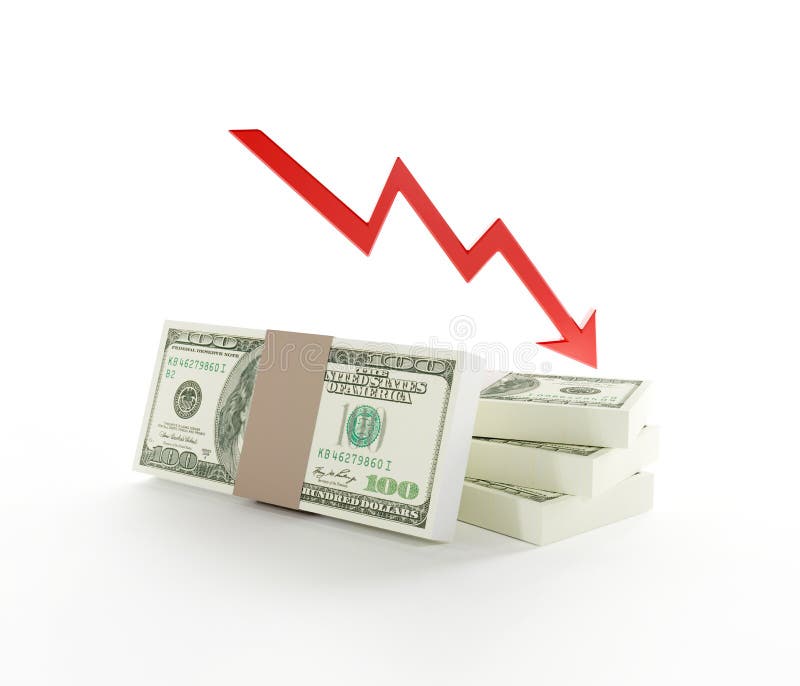 Decreasing Value of Dollar. Stock Illustration - Illustration of drop ... Decreasing Value of Dollar. Stock Illustration - Illustration of drop ...