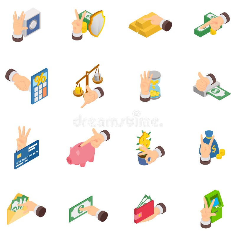 Decree Icons Set, Isometric Style Stock Vector - Illustration of card ...
