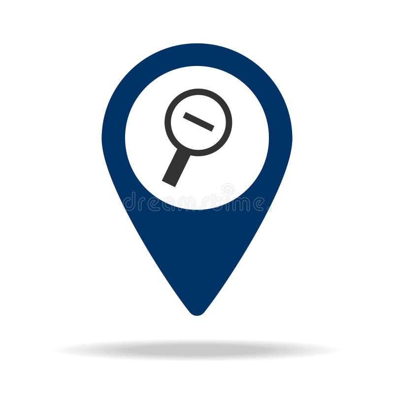 Decrement in Blue Map Pin Icon. Element of Map Point for Mobile Concept ...