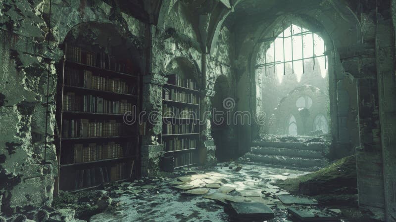 In a Decrepit Castle in the Mountains a Group of Treasure Seekers ...