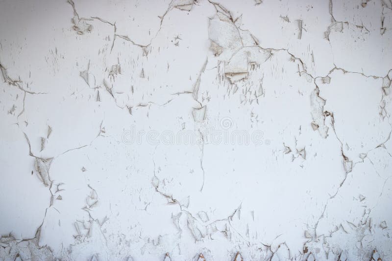 Decrepit White Plaster Wall. Stock Image - Image of crack, distressed ...