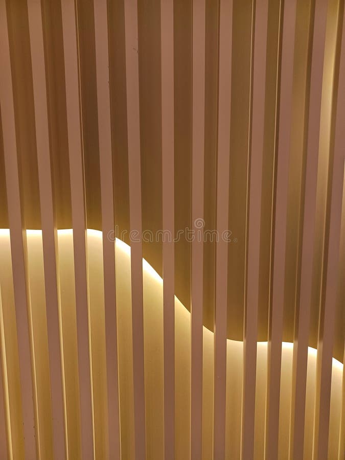 Lights Installed in Side Wooden Wall Stock Photo - Image of sunlight ...