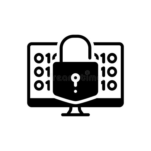 Black Solid Icon for Decrypt, Protection and Technology Stock Vector - Illustration of decrypt ...