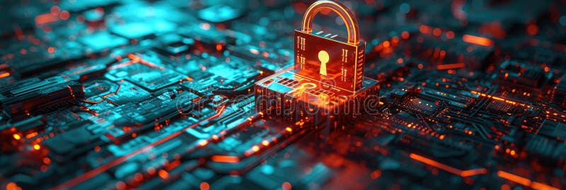 Decryption Spyware of Confidential Privacy Software of Data. Lock with ...