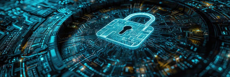 Decryption Spyware of Confidential Privacy Software of Data. Lock with ...