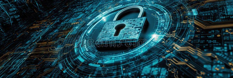 Decryption Spyware of Confidential Privacy Software of Data. Lock with ...