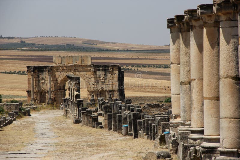 Decumanus maximus街道timgad 库存照片. 图片 包括有 - 7480376