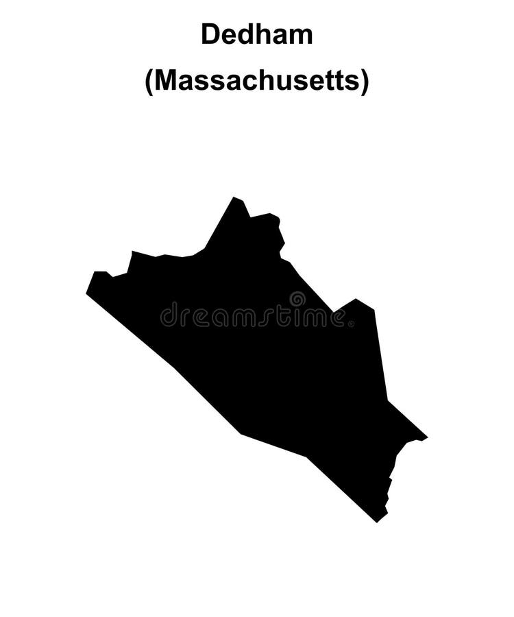 Dedham outline map stock vector. Illustration of empty - 357333184