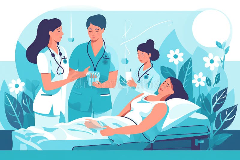 Dedicated Care: Nurses Assisting Patients in a Warm, Professional ...