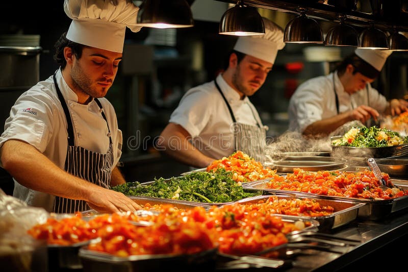 Dedicated Chefs Prioritize Food Hygiene in a Fast-Paced Restaur Stock ...
