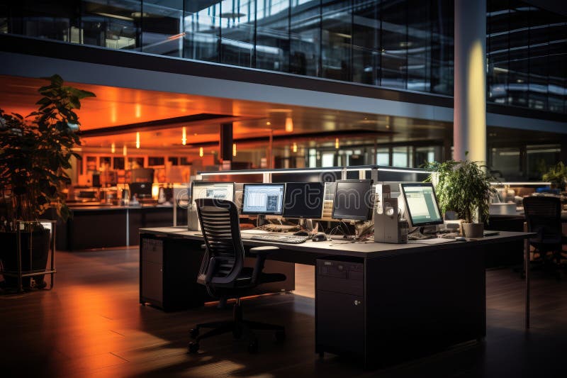 Dedicated Customer Advisory Desk in a Bank Stock Illustration ...