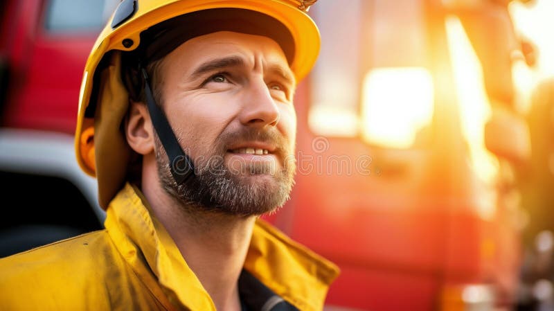 Dedicated Firefighter Ready for Action. Generative Ai Stock ...