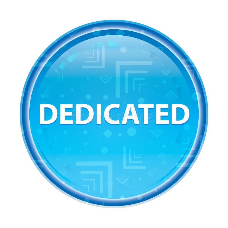 Dedicated Floral Blue Round Button Stock Illustration - Illustration of ...