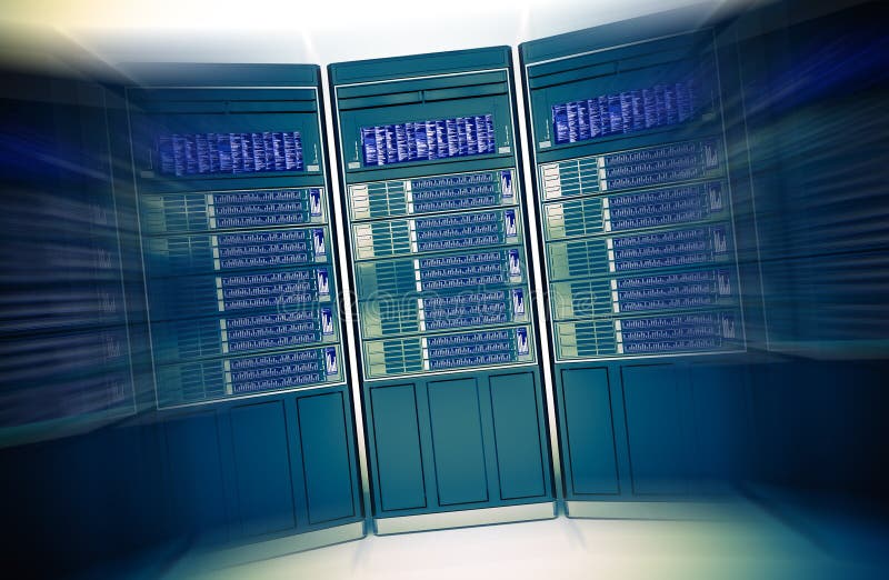 Dedicated Hosting Concept stock illustration. Illustration of network ...