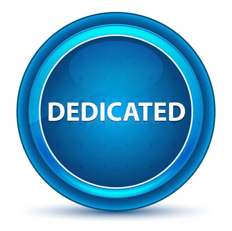 Dedicated Eyeball Blue Round Button Stock Illustration - Illustration ...