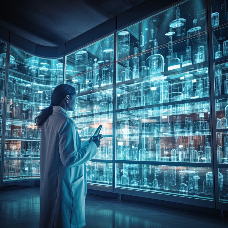 Dedicated Scientist Conducting Advanced Research in a High-Tech ...