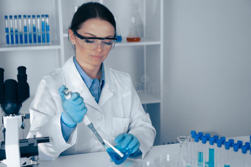 A Dedicated Scientist Conducts Vital Lab Research in Biomedical Studies ...