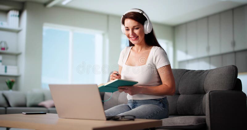 Dedicated Student Attending Online Computer Class Stock Image - Image of reading, problem: 385720287