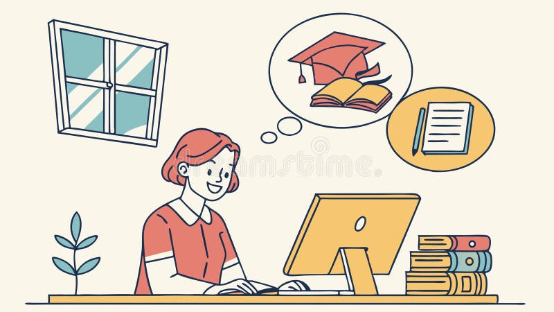 Dedicated Student Learning, Focus on Academics. Vector Design Generative AI Stock Vector ...
