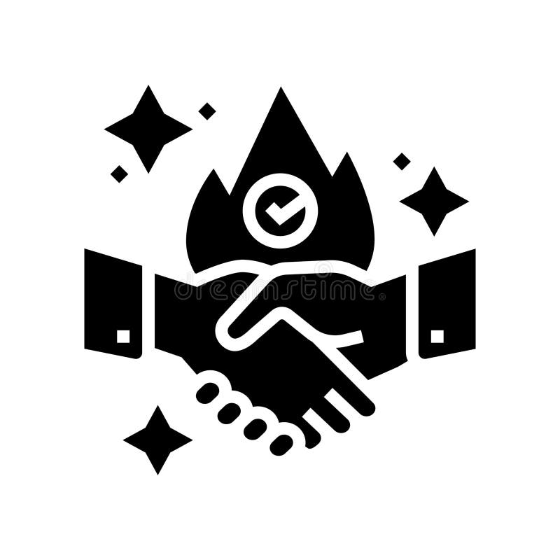 Dedication Flame Succes Challenge Glyph Icon Vector Illustration Stock ...