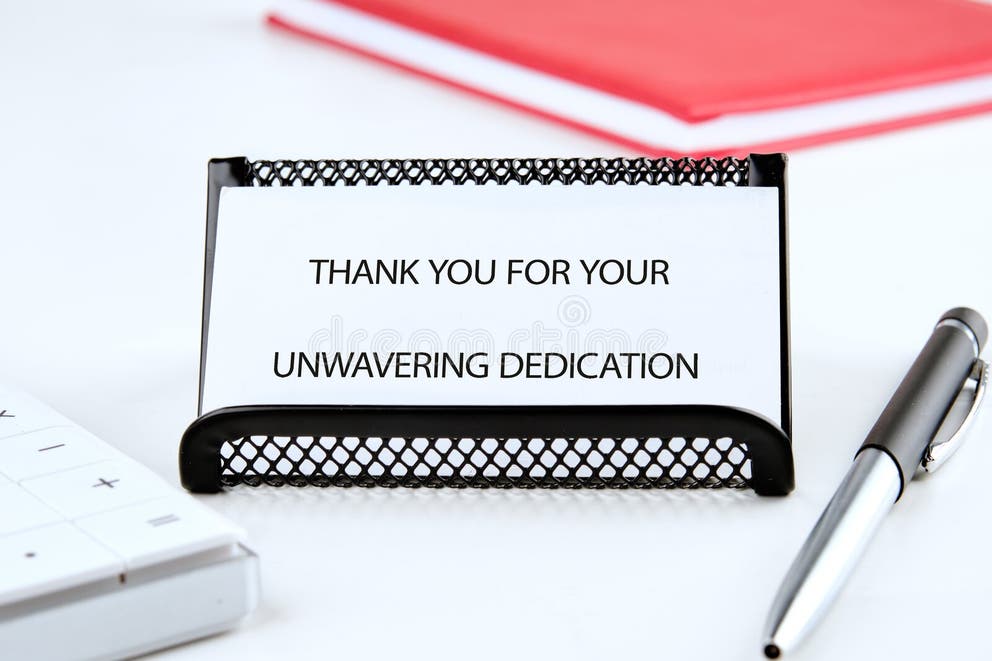 A Dedication Note Expressing Gratitude for Unwavering Commitment is ...