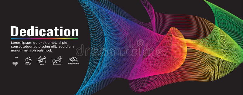 Dedication, Vision and Values Web Header Banner with Connection, Growth ...