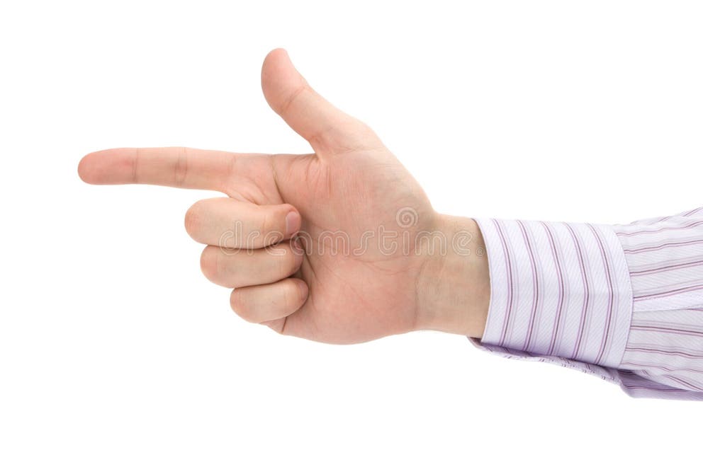 Dedo apontando do homem foto de stock. Imagem de sinal - 2809674