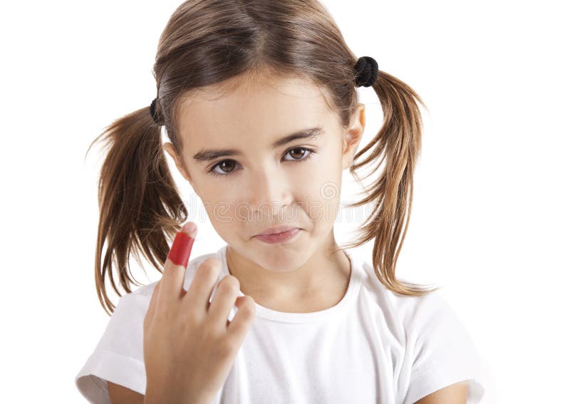 Dedo dañado imagen de archivo. Imagen de vendaje, convite - 18878687