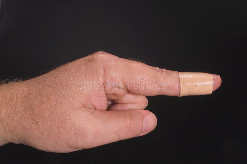Dedo enfaixado foto de stock. Imagem de ferida, cura, machucado - 2992928