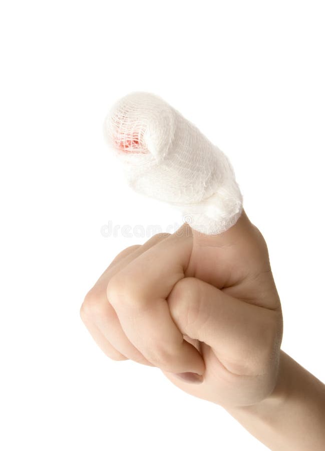 Dedo enfaixado imagem de stock. Imagem de enfaixado, dedo - 16642741