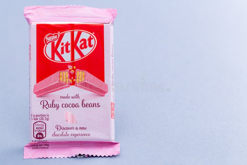 KitKat Ruby Cocoa Beans, Nestle 4 Dedo Ruby Chocolate Bar Fotografia ...